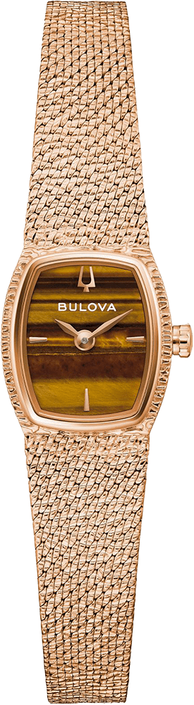 Bulova Tiger Eye Dial Brown Ladies Watch 97L185