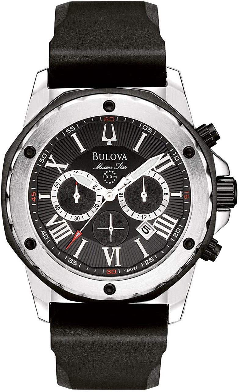 Bulova Marine Star 100m Stainless Steel Mens Watch 98B127