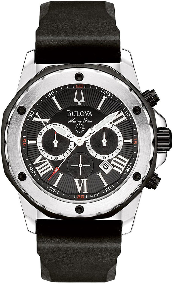 Bulova Marine Star 100m Stainless Steel Mens Watch 98B127