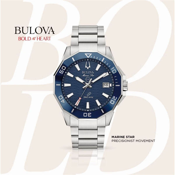 Bulova Marine Star Series Mens Hi-Beat Precisionist Watch 96B433