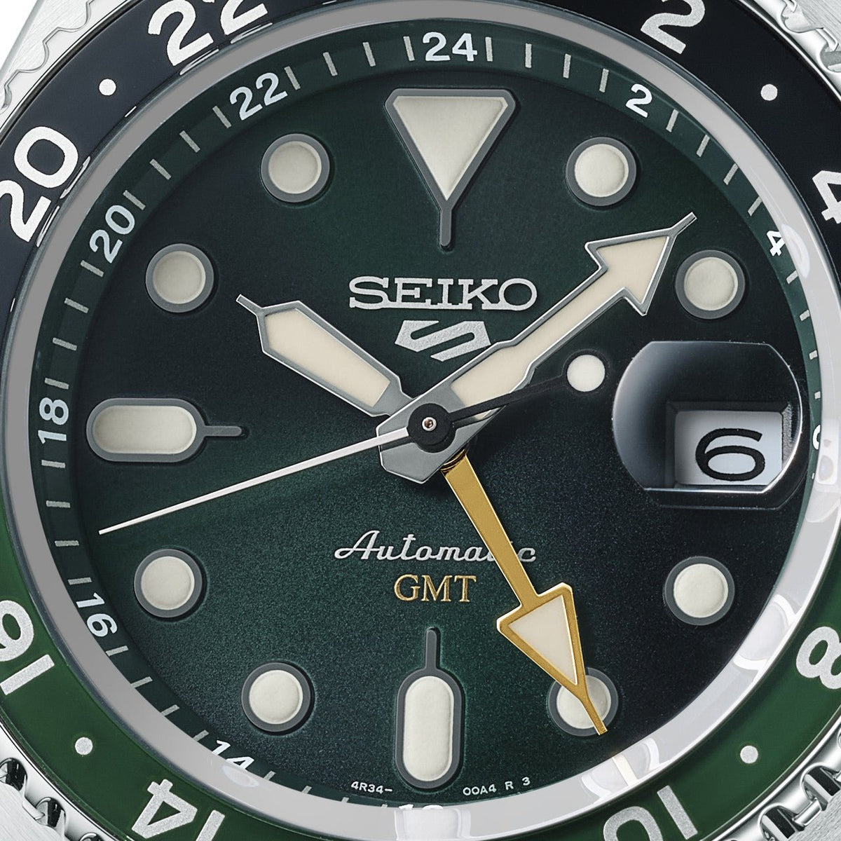 Seiko 5 Sports GMT Green Dial Watch SSK035 SSK035K SSK035K1