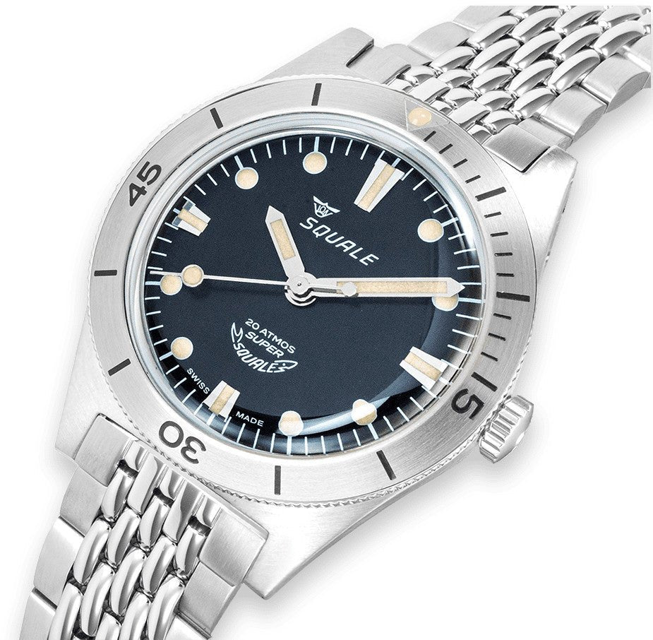 Super-Squale Mens 200m Professional Divers Watch SUPERSSBK.AC